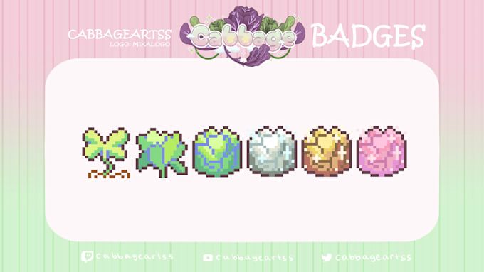 Make twitch tier sub badges by Cabbageartss1 | Fiverr
