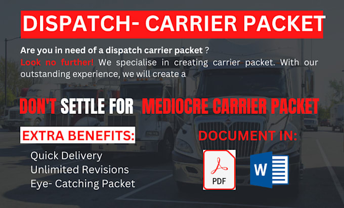 Create, edit, format carrier packet by Super_eagle1 | Fiverr