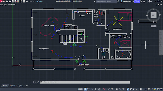 Design the electrical circuits and also equipments in autocad by ...