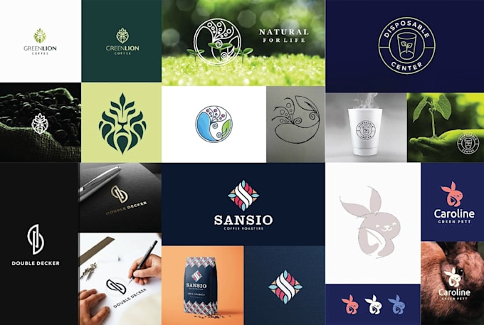 Design 2 creative unique modern minimalist business logo design by Logo_hub8a | Fiverr