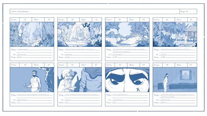 Draw storyboard, illustration for animation, or any story by ...