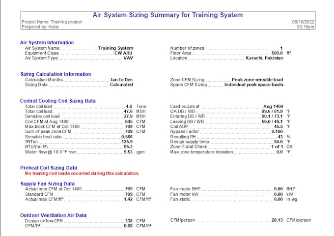 Do hvac designing which includes hvac calculations, duct design and ...