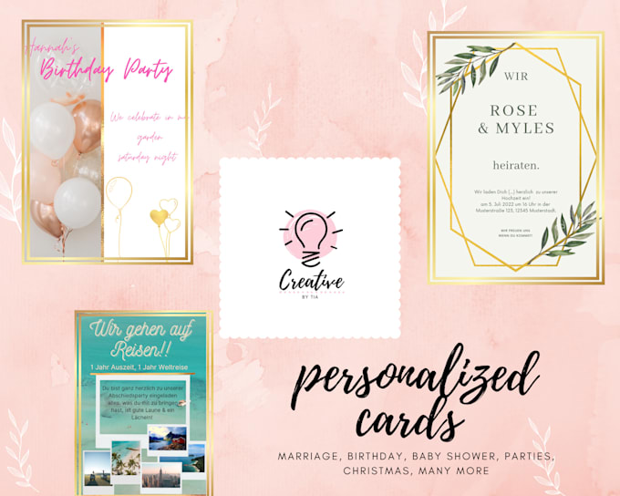 Design your invitation card by Creativebytia | Fiverr