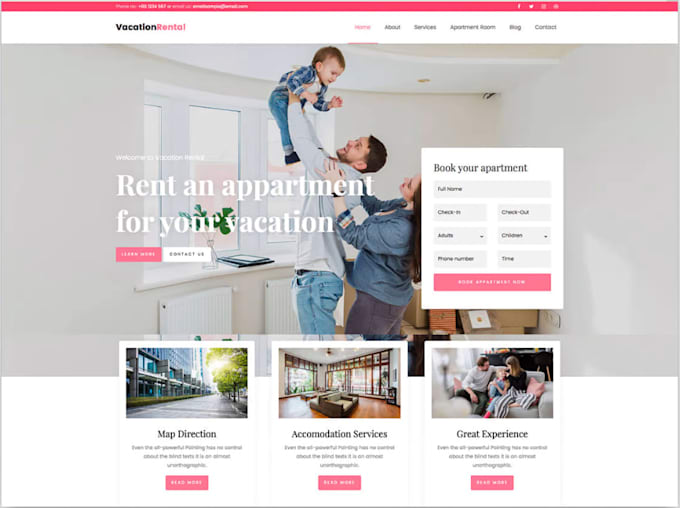 Create a website using html, css and basic to intermediate reactjs by ...
