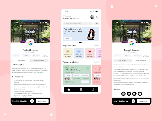 Design mobile app ui ux with figma for android and ios by Souravdas111 ...