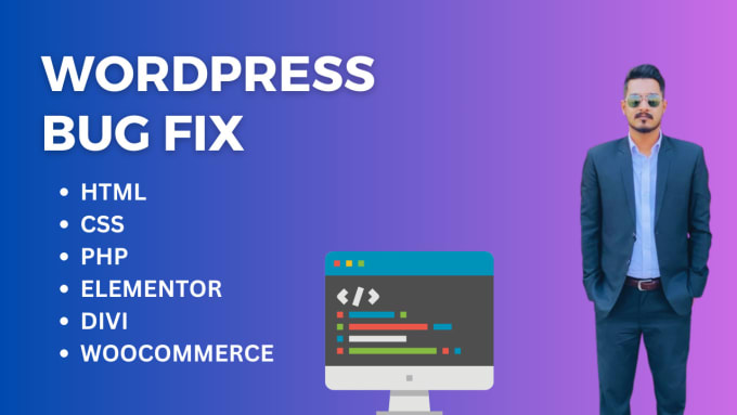 Fix wordpress website issues errors bugs, html, css, elementor pro ... Fix wordpress website issues errors bugs, html, css, elementor pro ...
