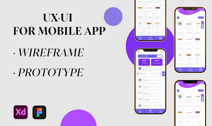 Do ux ui design for mobile apps using figma or adobe xd by Fern_k | Fiverr