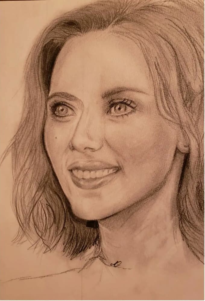 Draw a colorless portrait by Acartanddesigns | Fiverr