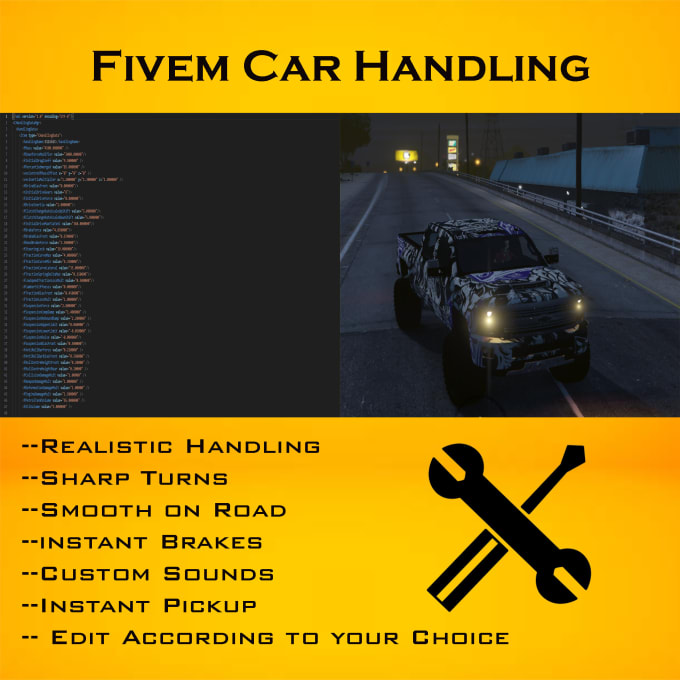Fix 1 fivem car handling and custom sound by Saadahmed1210 | Fiverr