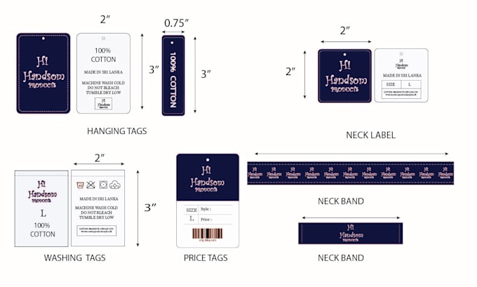 Design clothing tags, hanging tags, neck labels, swing tags by Chathu ...