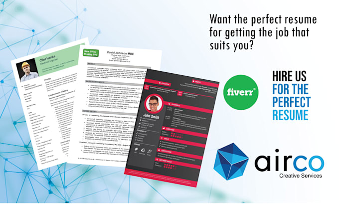Write your professional resume that help to get the job by Aircocr | Fiverr
