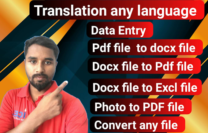 Convert any document and translation any language by Mdsujonmia27 | Fiverr