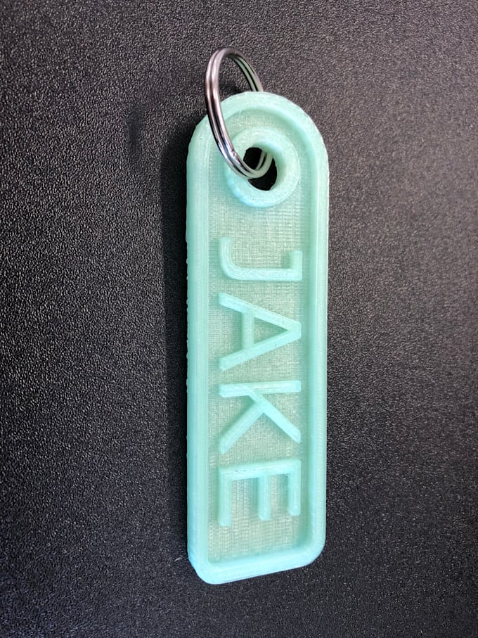 Design a 3d keychain with your name for you to print with your 3d ...