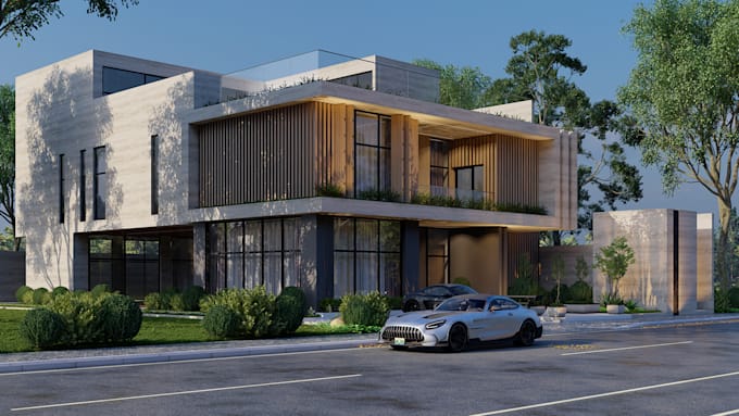 Design architectural exterior, 3d modeling, realistic image rendering exterior by Ginoben1981 ...