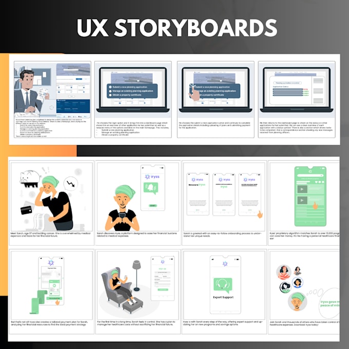 Design ux storyboard and wireframe by Aiman_zaidi | Fiverr