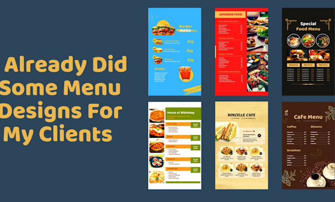 Do menu design, food menu, restaurant menu, book menu, price list by ...
