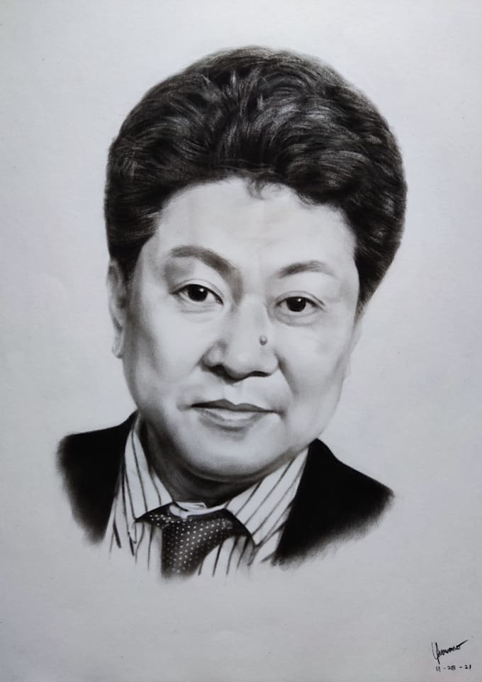 Draw amazing realistic charcoal portrait by Lester1120 | Fiverr