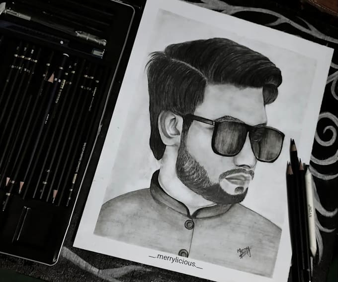 Draw a realistic eye catching sketches by Merrylicious | Fiverr