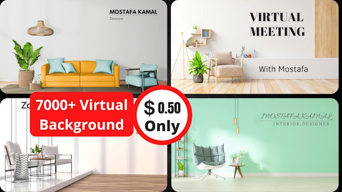 Design a custom zoom virtual background with your logo by Mostafaa999 ...