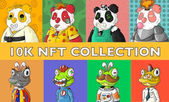 Draw 100 1k 5k 10k nft collection by Ziorapa | Fiverr
