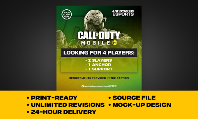 Design facebook esports social media posters by Aubreytidoso | Fiverr