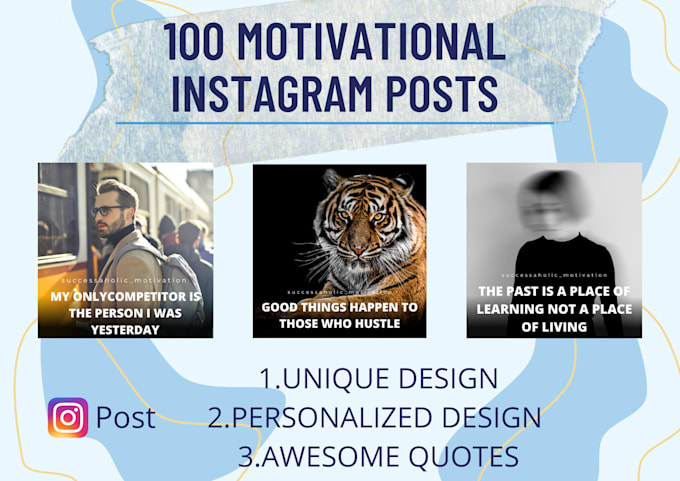 Design 100 instagram motivational postsfor your page by Arpitavishwa ...
