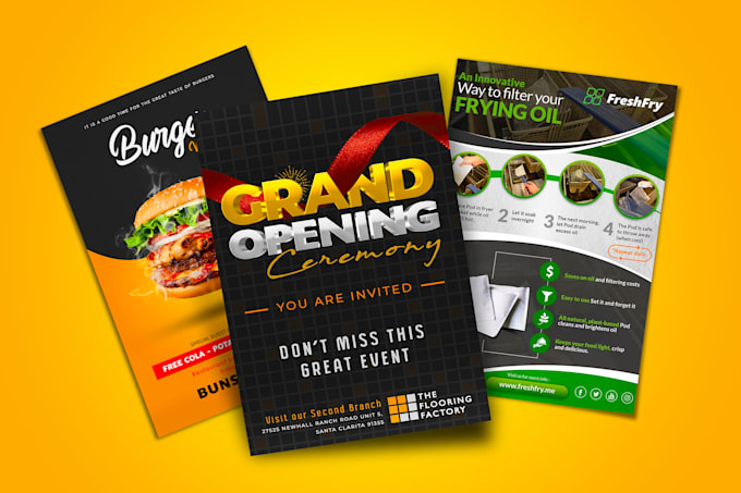 Create a professional flyer in few hours by Ideasardees | Fiverr