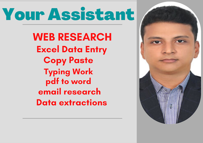 Do web research copy paste and data entry in excel,word and powerpoint by Tufyal | Fiverr