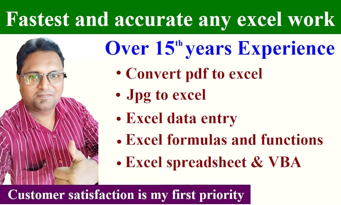 Create microsoft excel spreadsheet with formulas, organized excel spreadsheets by Javid ...