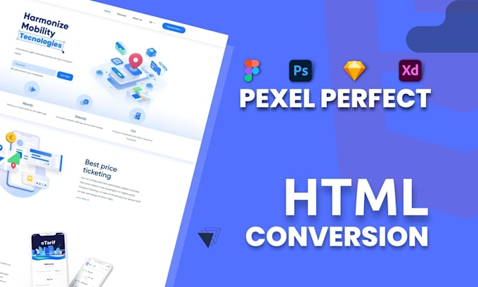 Convert psd to html, figma to html, xd to html responsive web design by Aminbabu | Fiverr