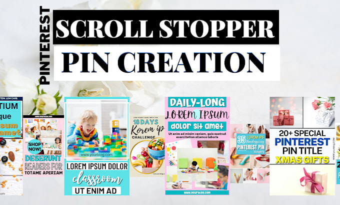 Create custom scroll stopper pinterest pin for you by Reginaobiesia ...