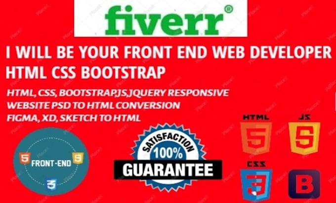 Be Your Front End Web Developer Html Css Bootstrap By Shafidevops Fiverr 6339
