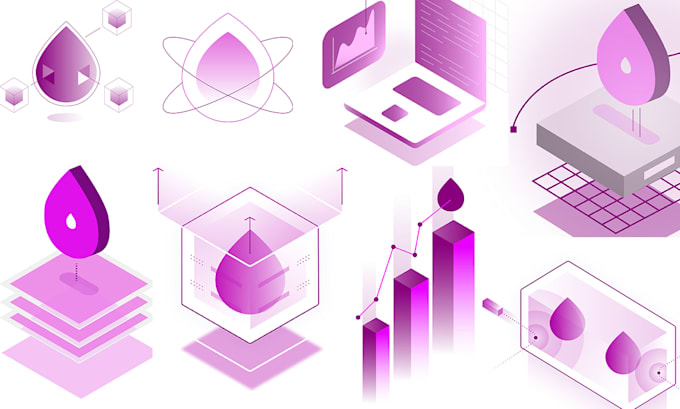 Make 3d isometric graphic design for your website web page by ...