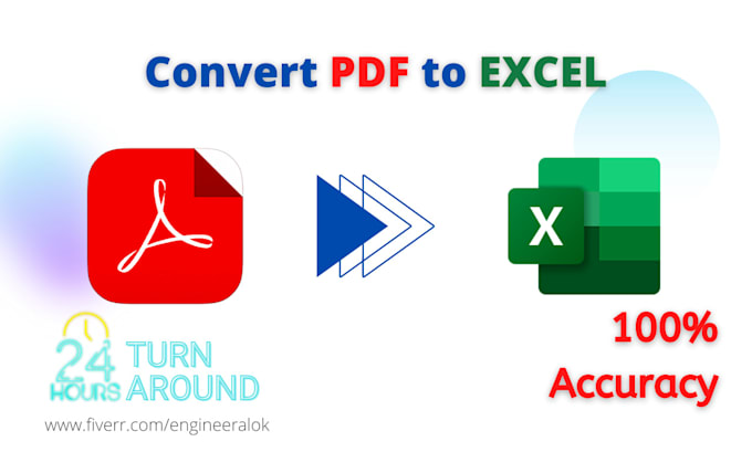 Convert pdf to excel only in 24 hour by Engineeralok | Fiverr