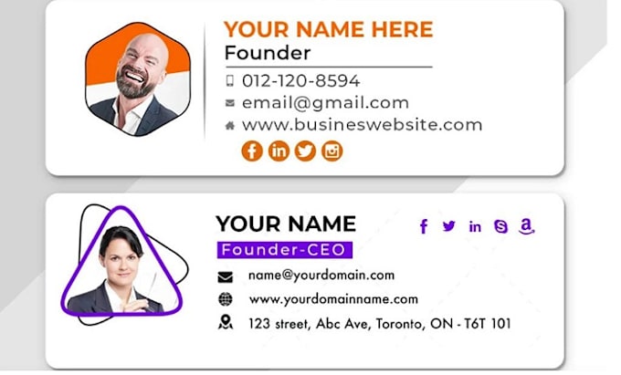 Design a clickable html email signature by Nomankhan373 | Fiverr