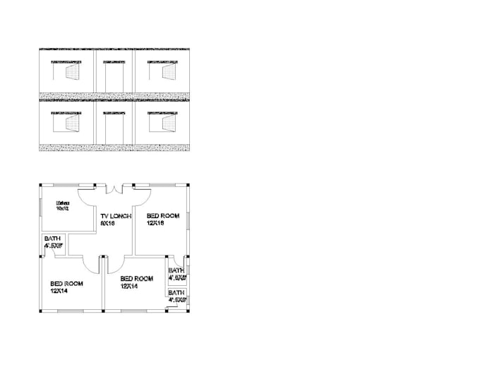 Do 2d floor plan and make elevation, section 3d work by Shahidkhabib ...