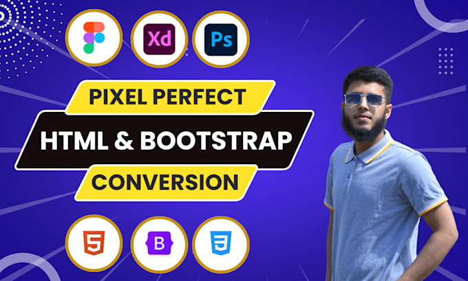 Convert figma xd psd to html css bootstrap vue js react by Codeaddictor ...