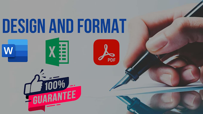 Design and format ms excel, word and pdf files by Faisal_87 | Fiverr