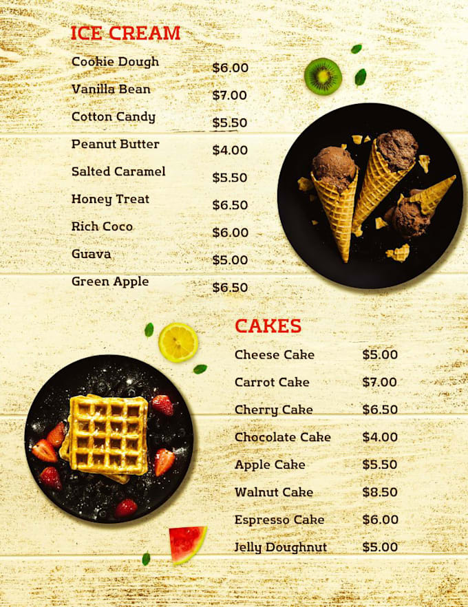 Design classy restaurant menu digital food menu design by Zmzdesigner ...