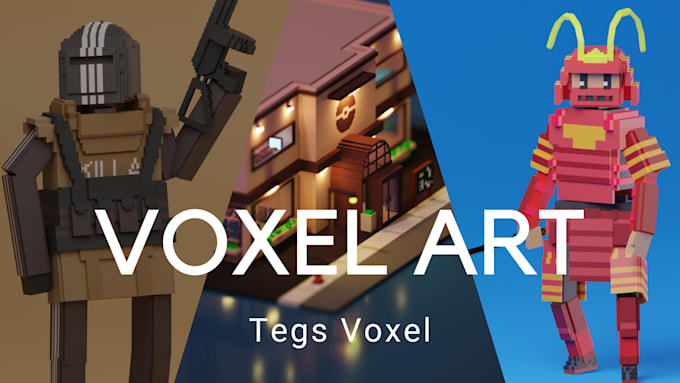 Create you a handmade 3d voxel model by Bangtegs | Fiverr
