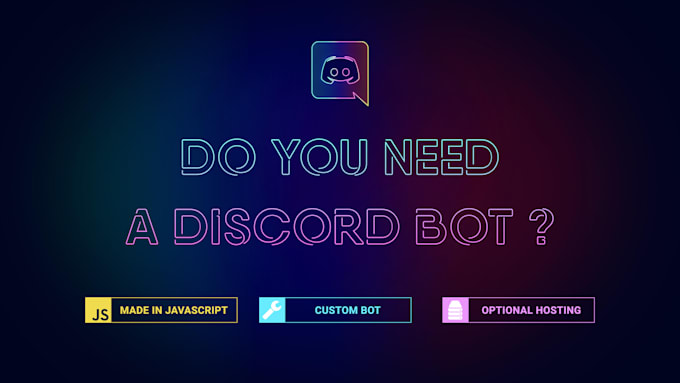 Create your unique discord bot by Jordz_js | Fiverr