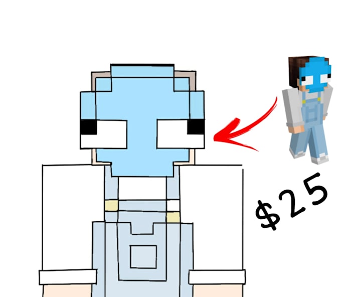 Draw your minecraft skin by Masonwinter166 | Fiverr