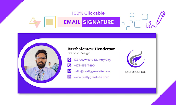 Design a professional clickable html email signature by Wjobayer | Fiverr