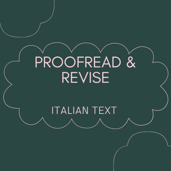 Proofread and edit your italian text by Taderosa | Fiverr