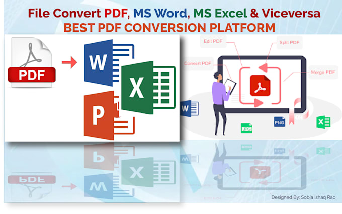Convert pdf files into word, excel and vice versa by Sobiaishaqrao | Fiverr