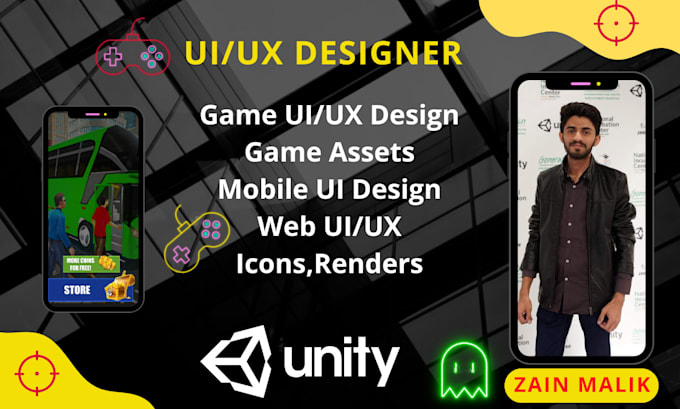 Design game ui, mobile app ui ux , website ui and game assets by Zain ...