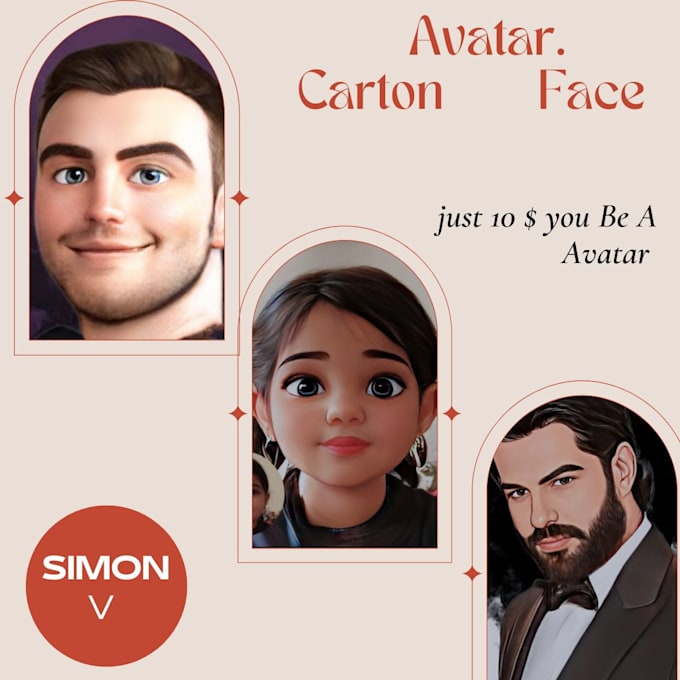 Draw avatar cartoon portrait by Simon1v | Fiverr