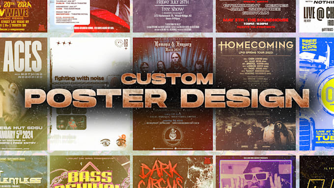 Create a unique poster or flyer for your tour, gig, show by Evvi_noir ...