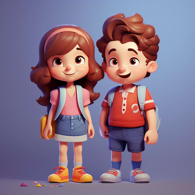 Design simple cute cartoon characters by Wadoru | Fiverr