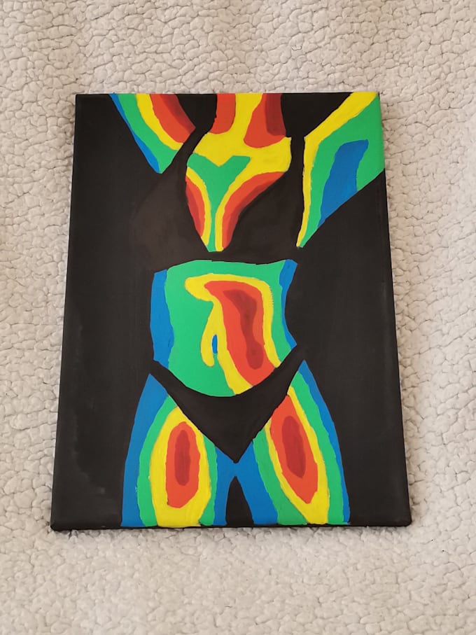 Do a colorful body on canvas by Faridahadi | Fiverr